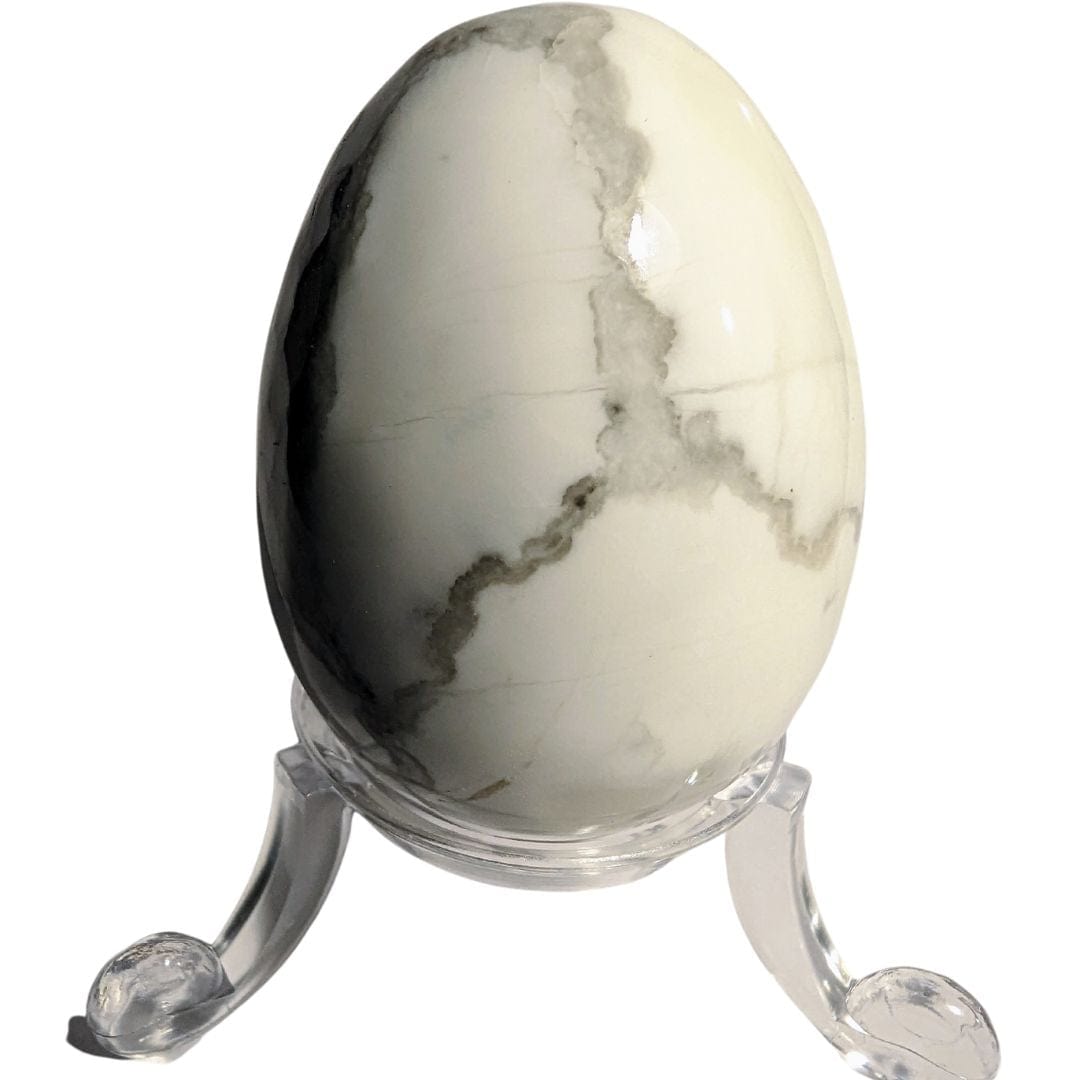 Howlite Crystal Egg — Goldenhands