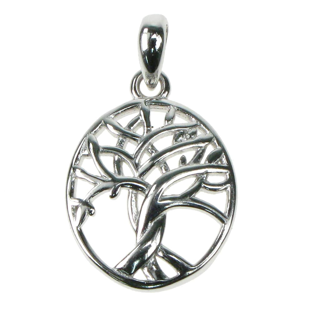 Tree of Life Oval Solid 925 Sterling Silver Pendant — Goldenhands