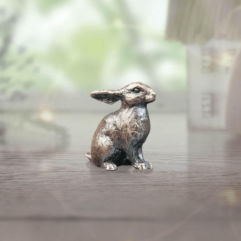 Bunny Butler & Peach Miniature Bronze Sculpture — Goldenhands